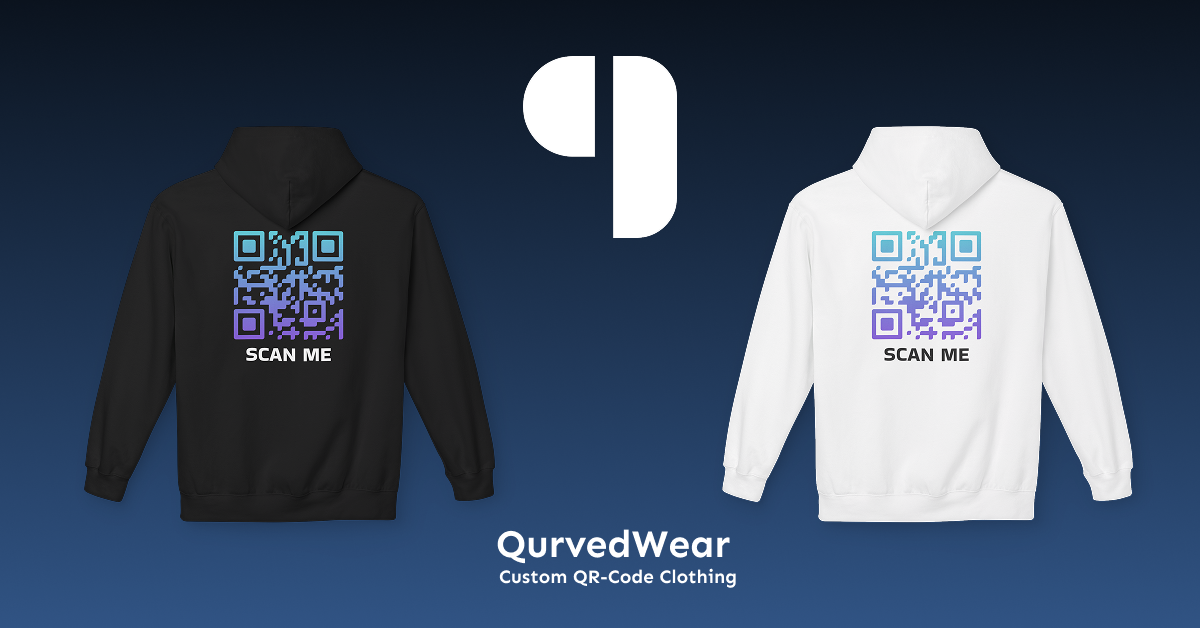 Custom QR Code Hoodie Collection - Unique & Trendy | QurvedWear ...